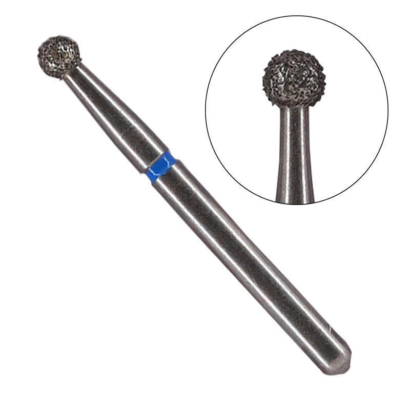 Dental Round Diamond Bur 8 Med Grit 19mm FG (Standard Length)